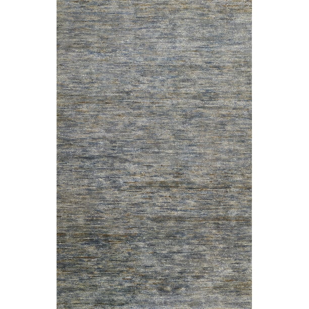 Tapete de área Momeni Etra azul 60 cm x 90 cm, anudado a mano, yute ...