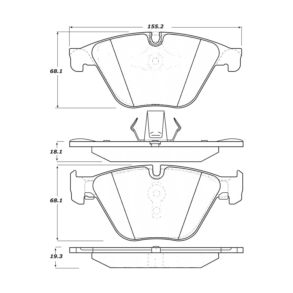 Pastillas Freno para auto PQPRO 500.15050 | Lider