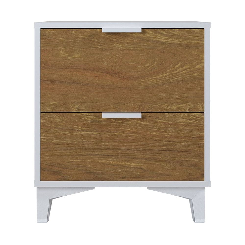Velador Dormitorio Mood 2C Color Blanco / Madera | Lider