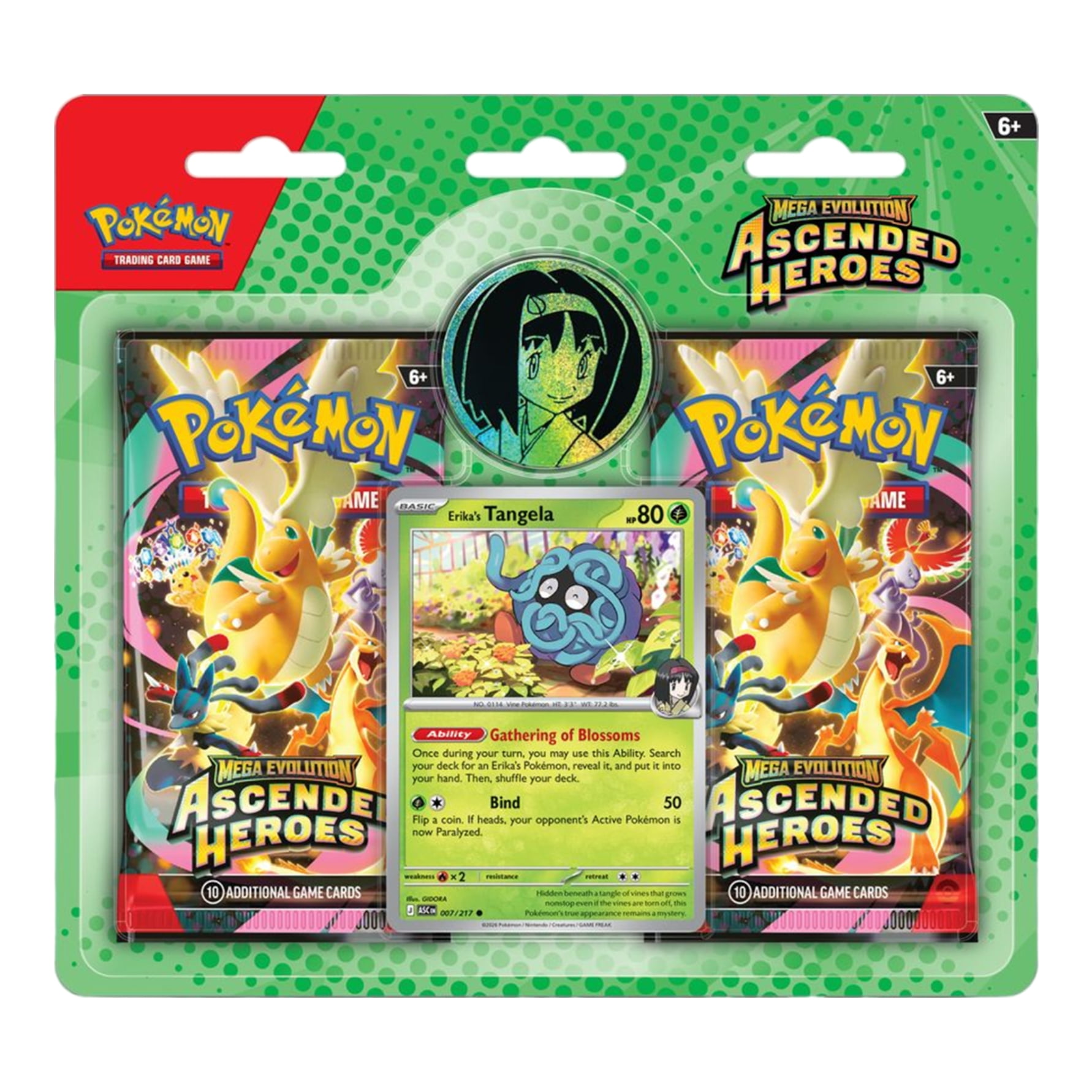 Pokémon Mega Evolution Ascended Heroes Erika Blister Collection Inglés ...
