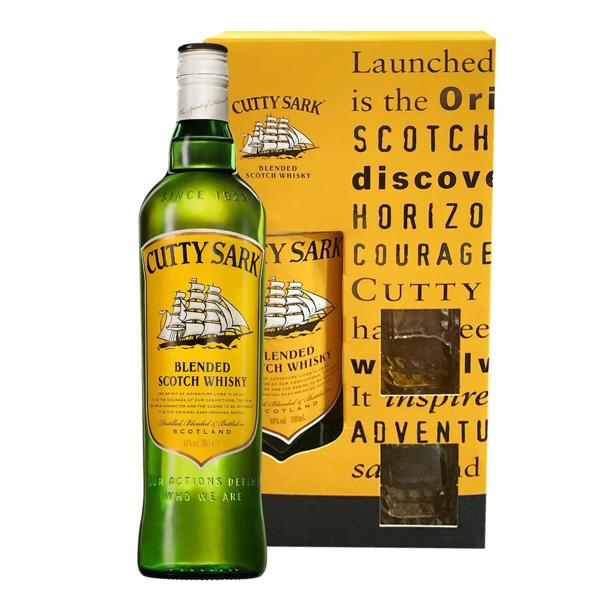 PACK CUTTY SARK 700 ML + 2 VASOS | Lider