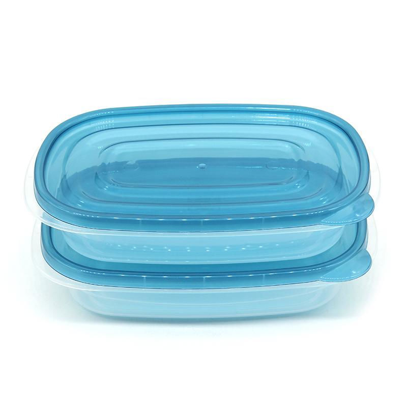 Set 2 Hermeticos Azul Rectangular | Lider