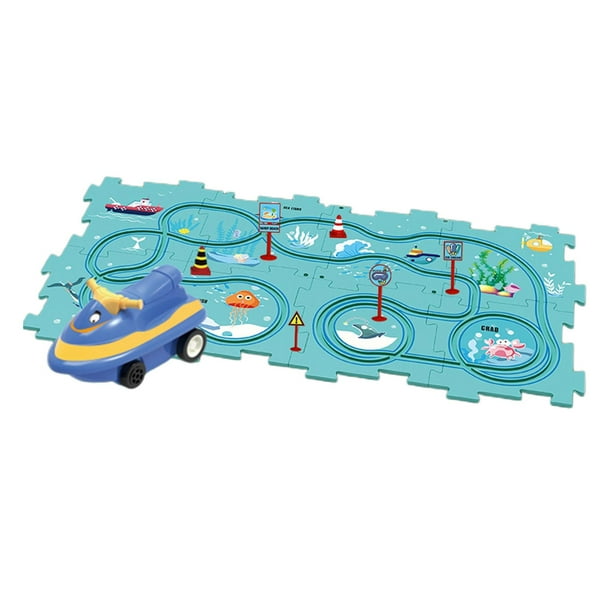 Puzzle Tracks Jigsaw Set Montessori Puzzle Track Toy Para Niños ...