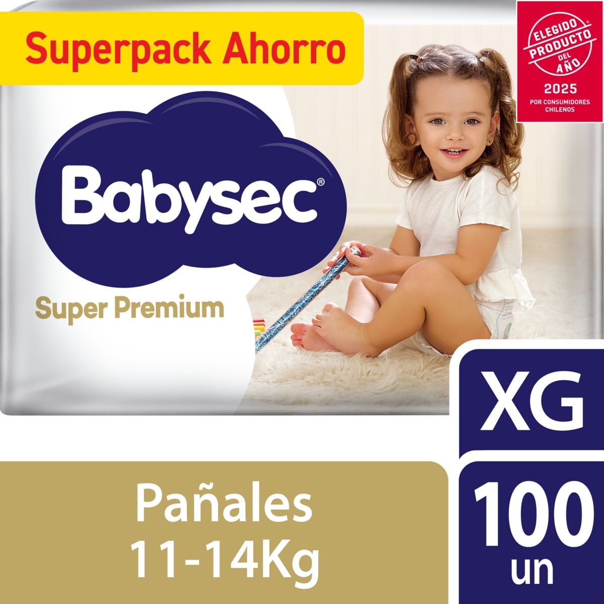 Pañales De Bebé Babysec Super Premium 100 Un Talla XG | Lider