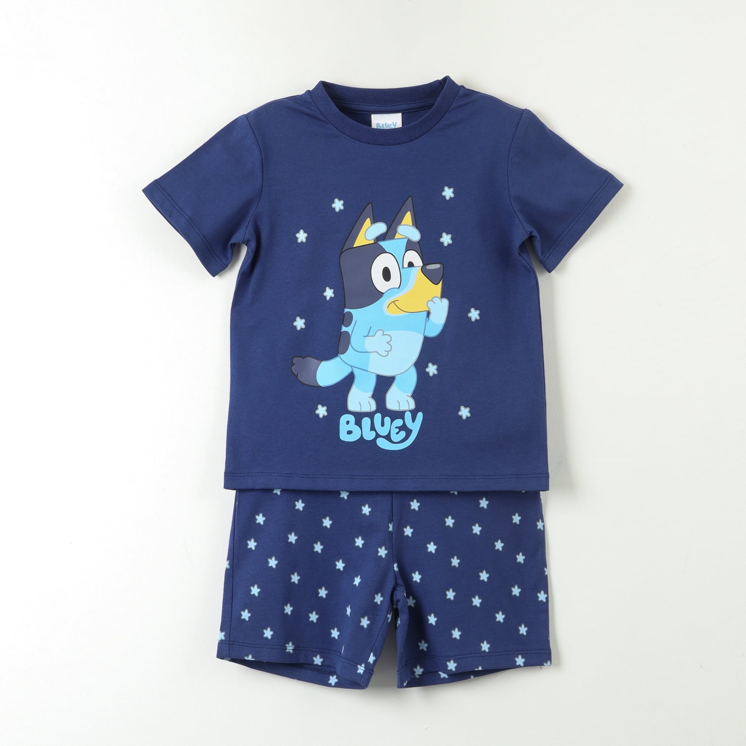 Pijama Manga Corta Niño Azul Estrellas Bluey | Lider