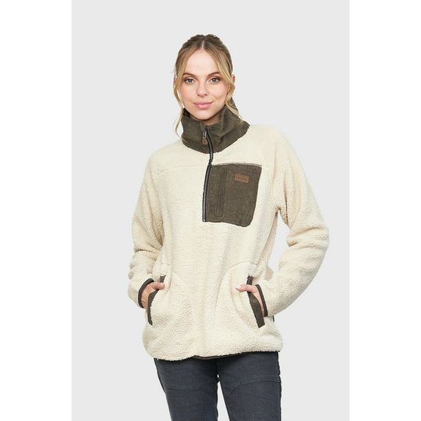Polerón Sherpa Nomadic Beige Mujer Falcone | Lider