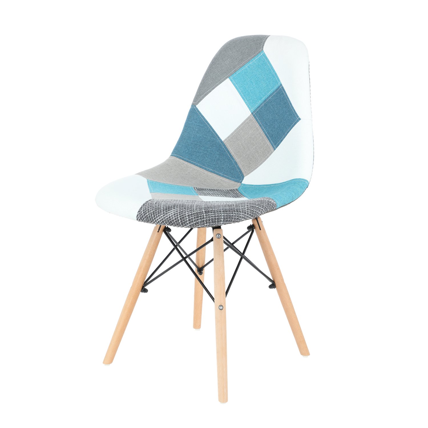 Silla De Comedor Eames Patchwork Turquesa | Lider