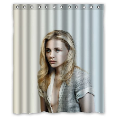 Cortina de ducha para baño con ganchos, diseño de Chloe Moretz, actriz ...