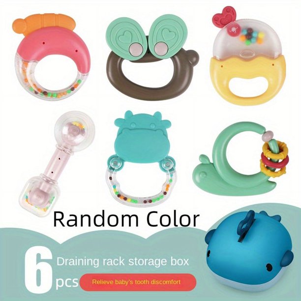Baby Ringing Bell Toy Set Newborn Handbell Gift Box Baby Teeth Gum Bite ...