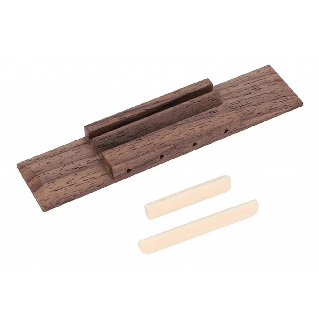 Rosewood Ukulele Bridge Set Bone And Nut Saddle Point Para Accesorio De ...