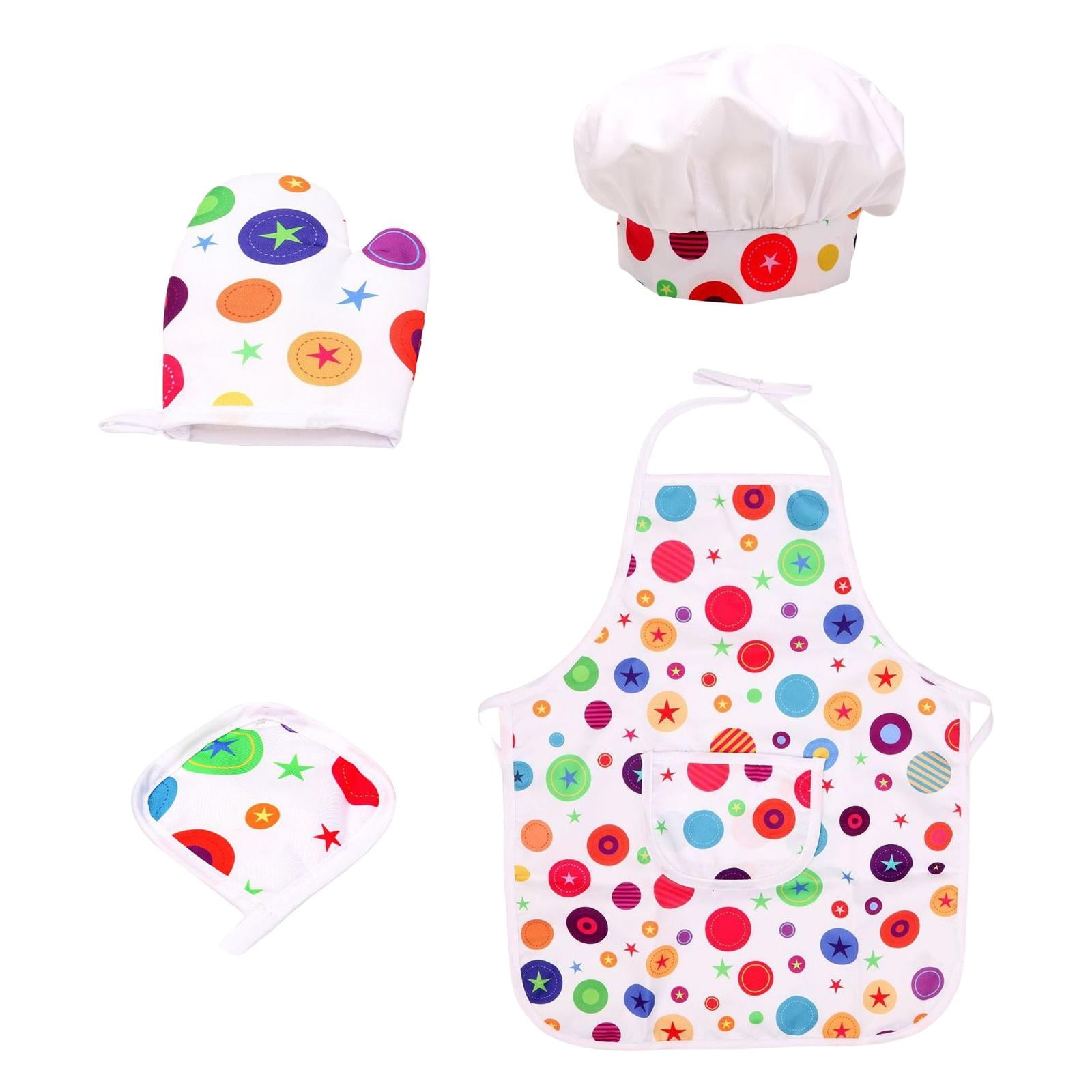 Cute Kids Cooking Baking Chef Set Pretend Play Dress Up For Eaucational ...
