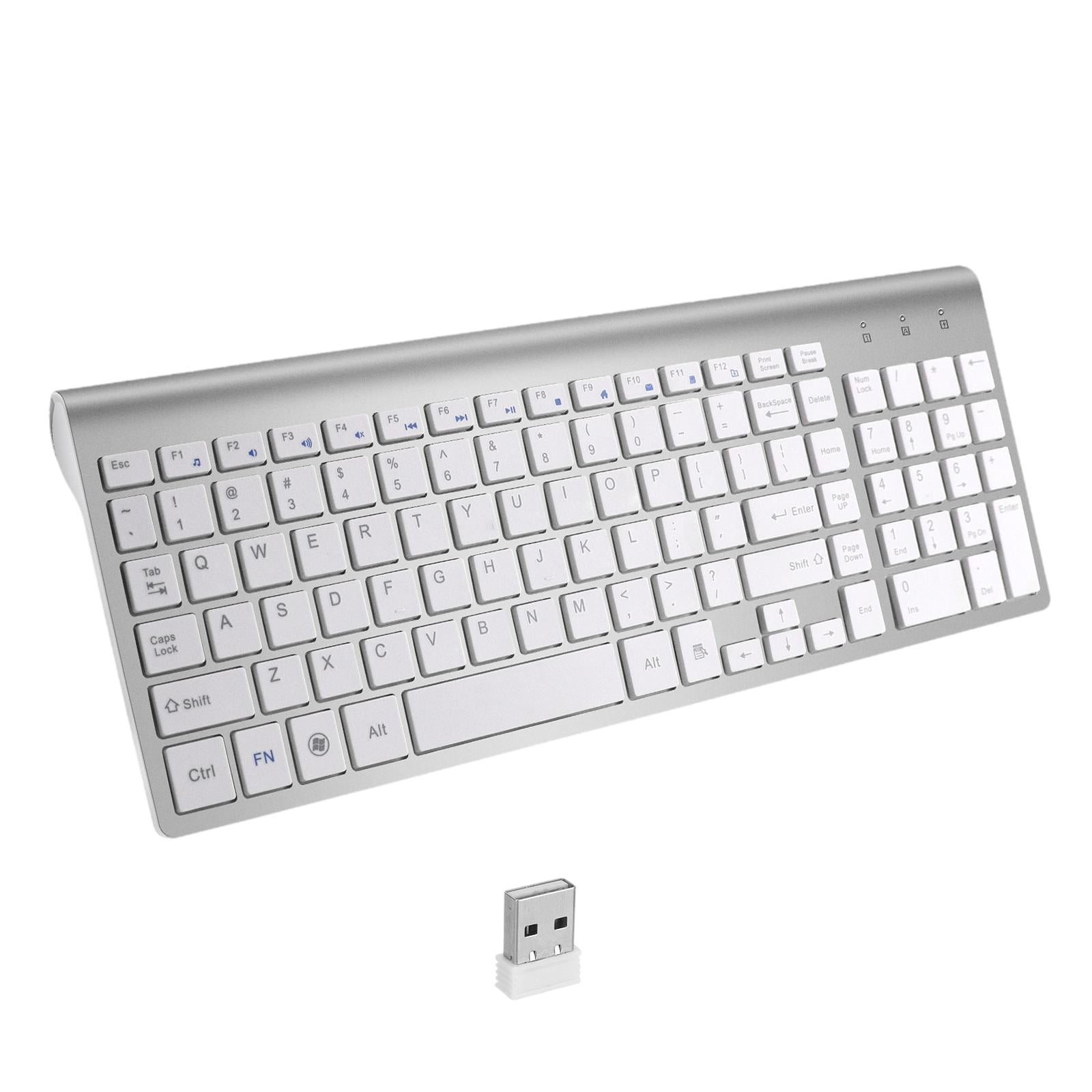 Teclado Inalámbrico Delgado De Escritorio 2,4G Silencioso Para PC ...