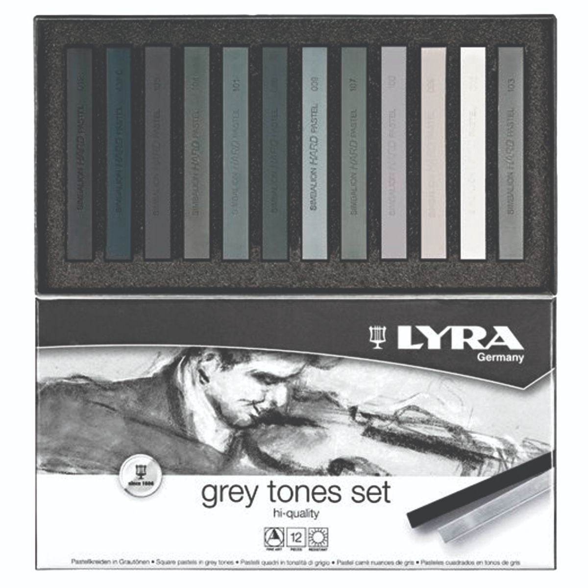 Pastel Suave Lyra 12 Tonos Grises | Lider