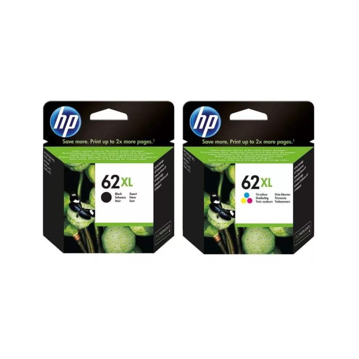 Pack Cartuchos hp 62XL Original Negro / Tricolor | Lider
