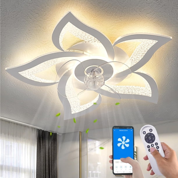 Ventilador de Techo con Luz Yfrest YfFSD01 Control Remoto Blanco | Lider