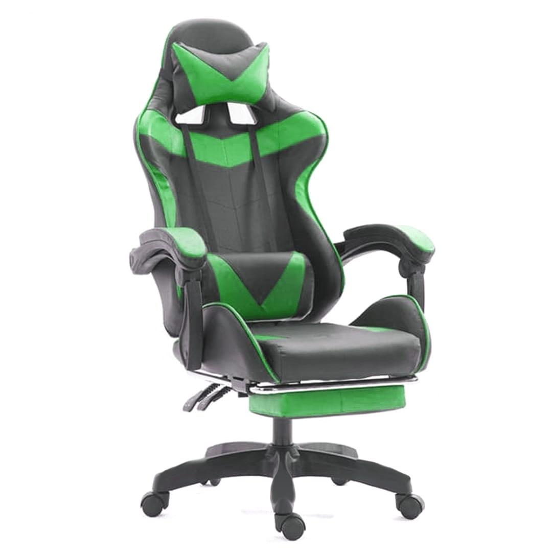 Silla Gamer Verde con Reposapies | Lider