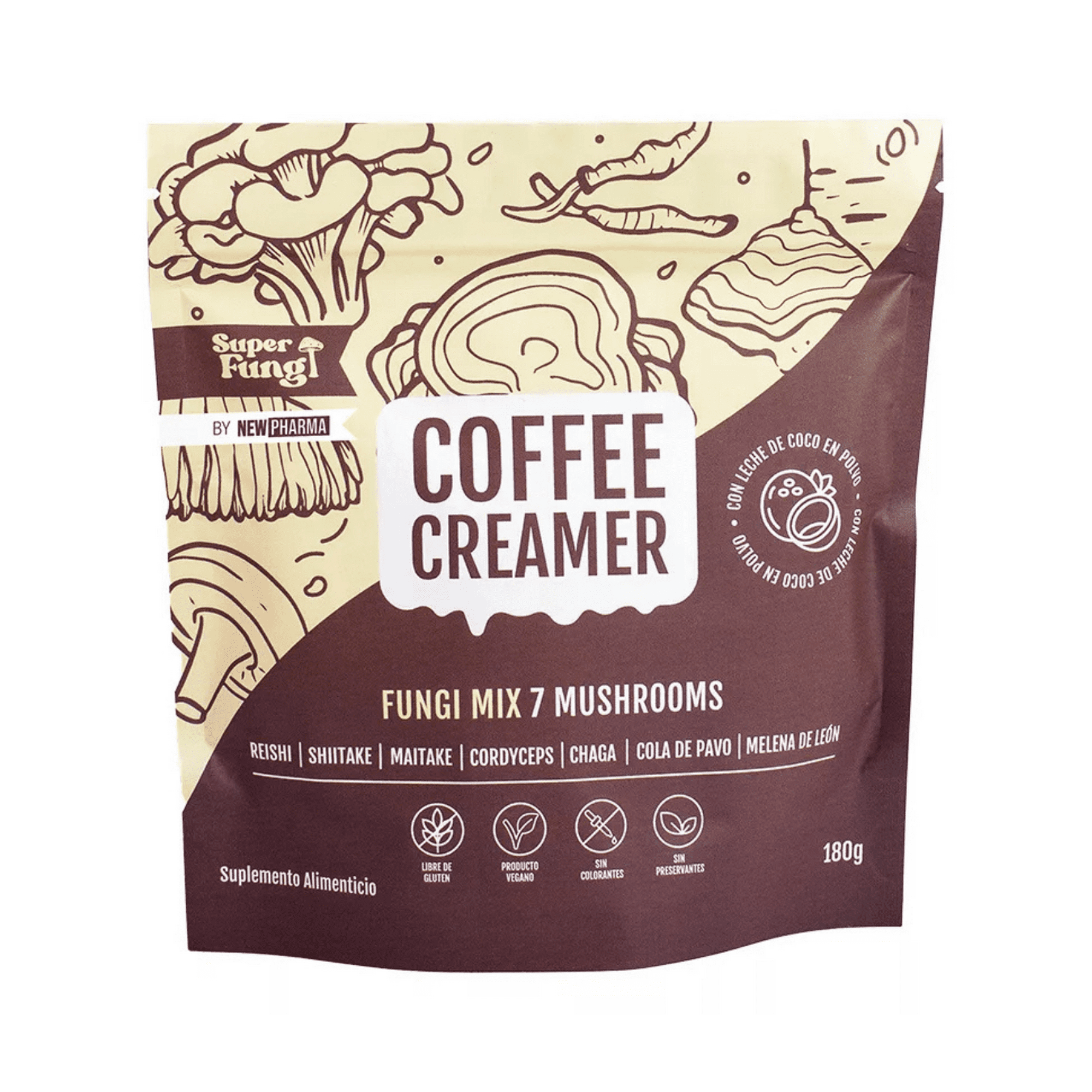 Coffee Creamer Fungi Mix - Polvo 180 Gramos | Lider