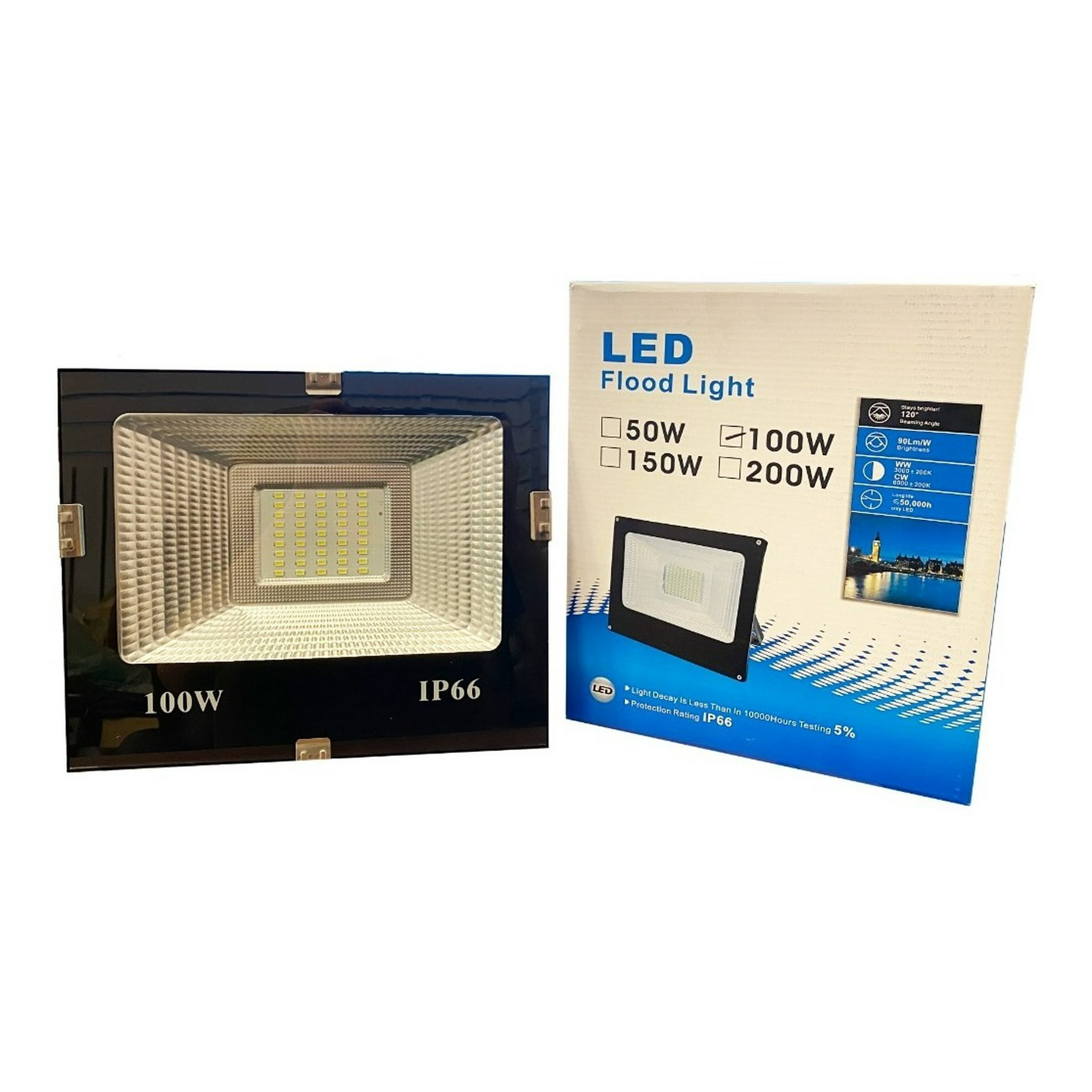 Foco Proyector Led Plano Reflector Led 100w Exterior Ip66 | Lider