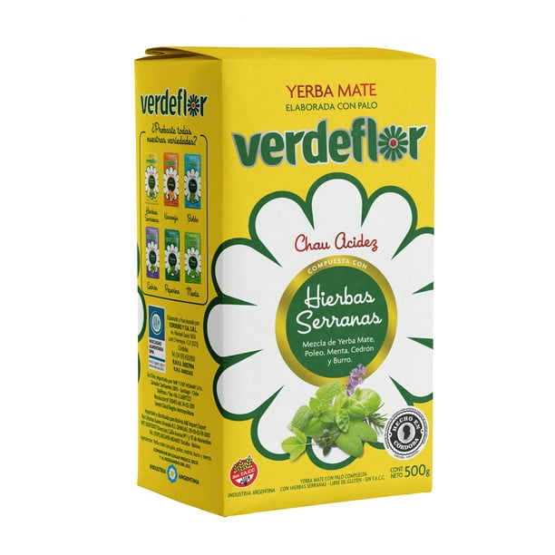 Yerba Mate Hierbas Serranas Verdeflor 500g Bolsa | Lider