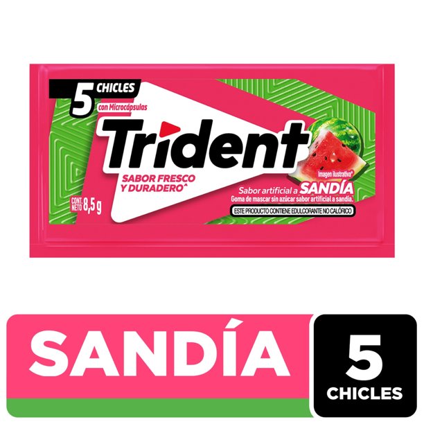 Chicle sabor Sandía sin azúcar 8,5g, 8.5 g | Lider