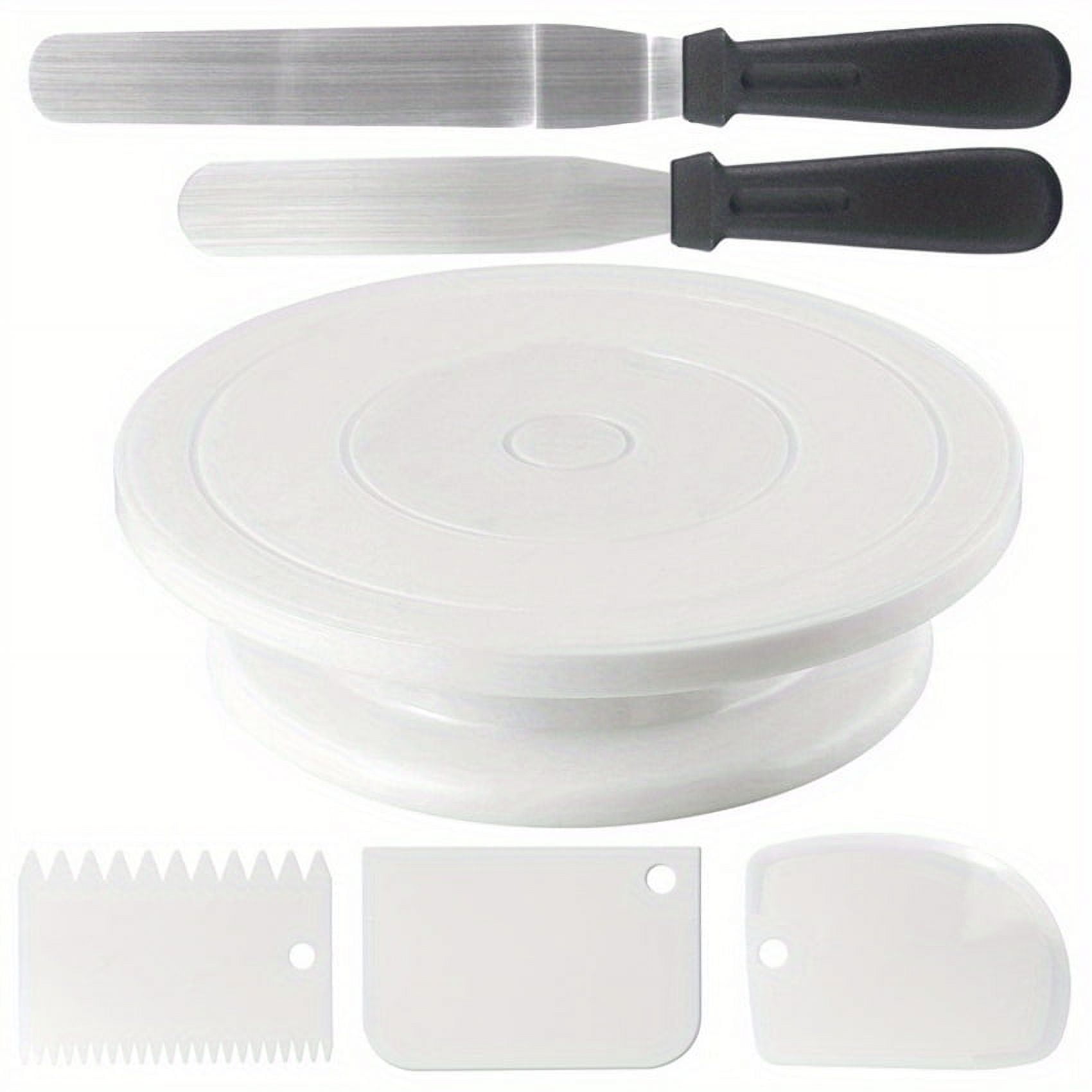 6pcs Set Cake Decorating Turntable Kit Scrapers Spatula Smoother ...