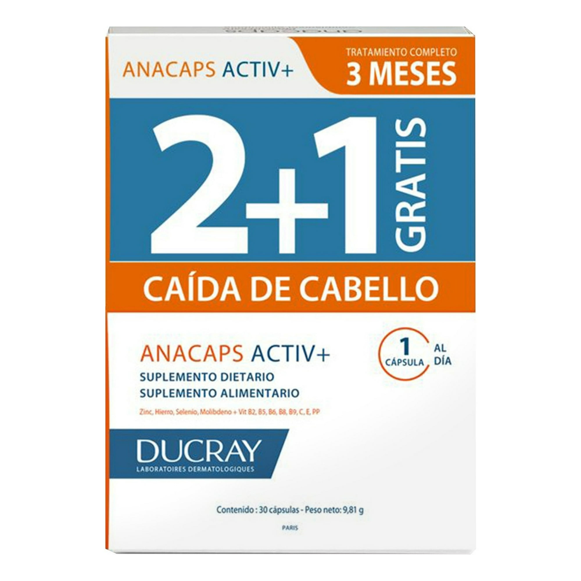 Ducray Anacaps 30 Cápsulas 3x2 Unidades | Lider