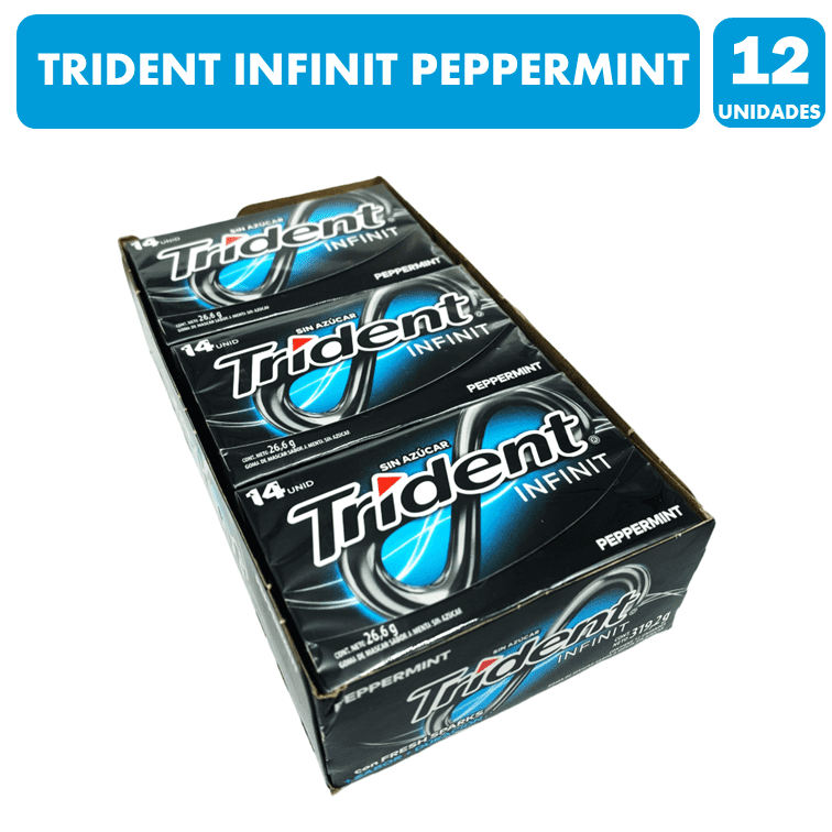 Trident Infinit Livemint Dentyne Celeste (Caja Con 12 Uni) | Lider