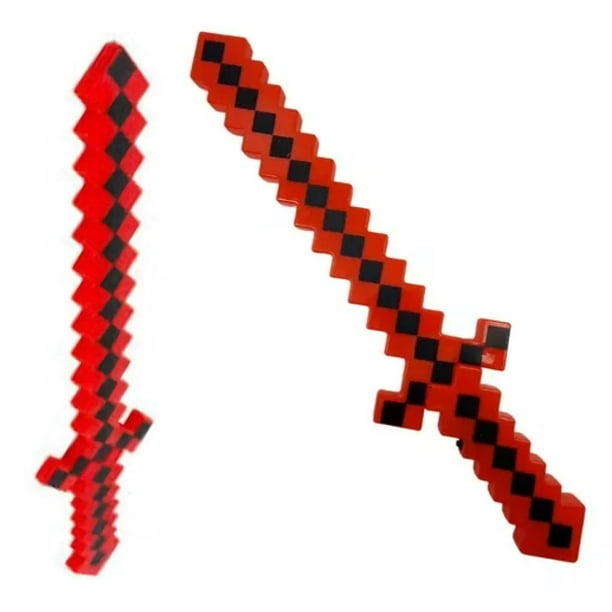 Juguete Espada Para Armar Minecraft Rojo Infantil | Lider