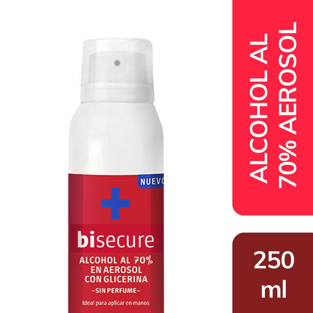 Alcohol etílico al 70% en aerosol 250ml - Bisecure | Lider