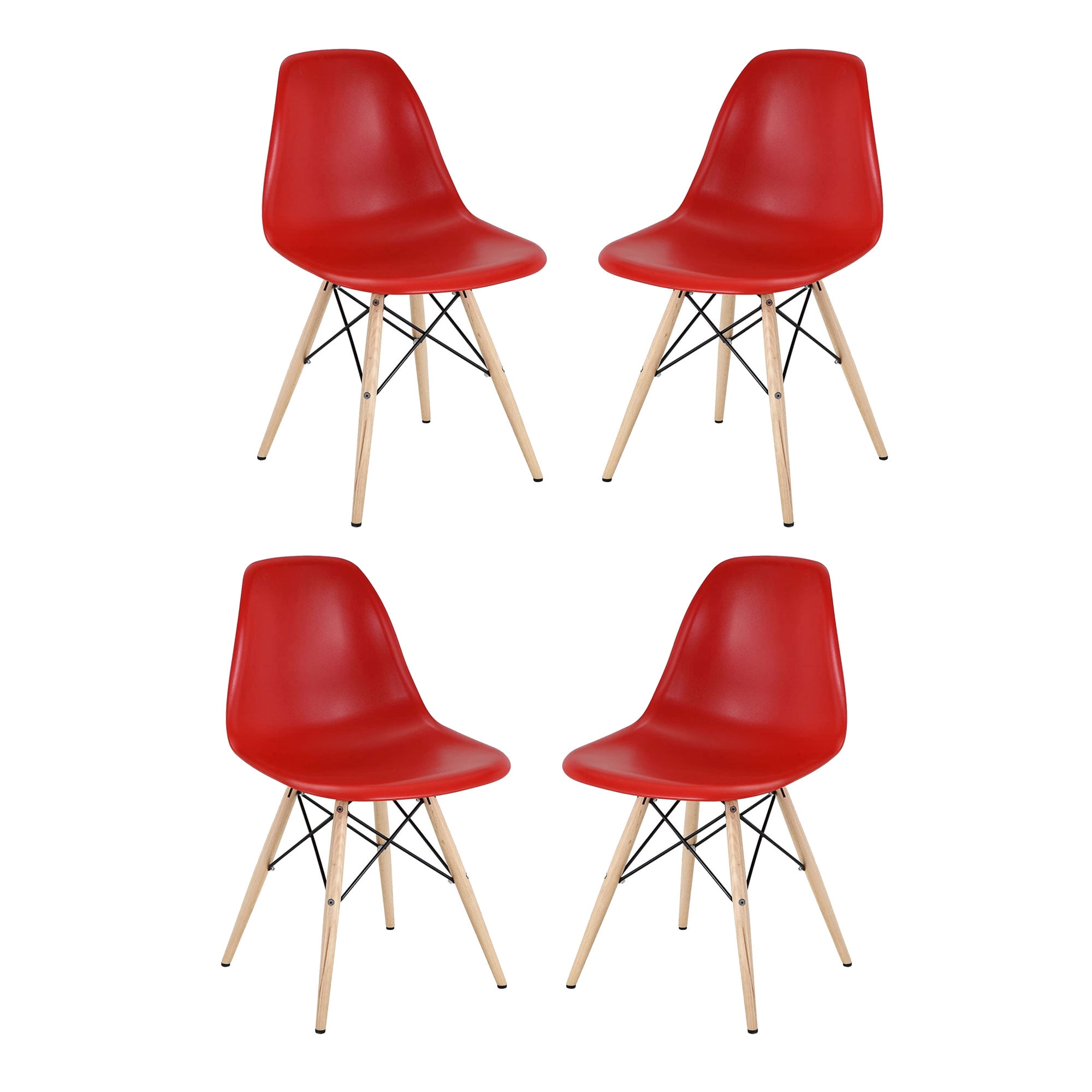 Set 4 Sillas De Comedor Eames Rojo | Lider