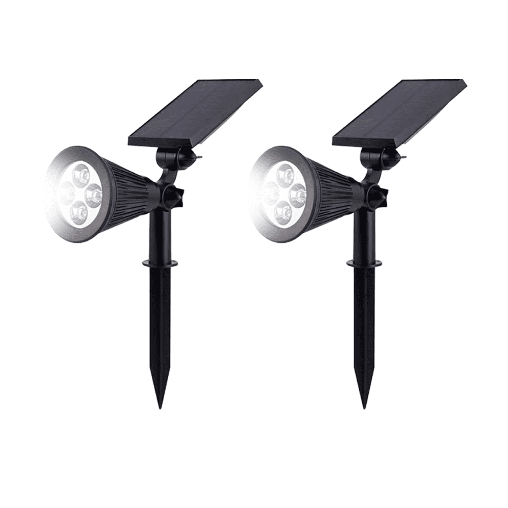 Paquete de 2 focos solares LED para exteriores, para iluminación de ...