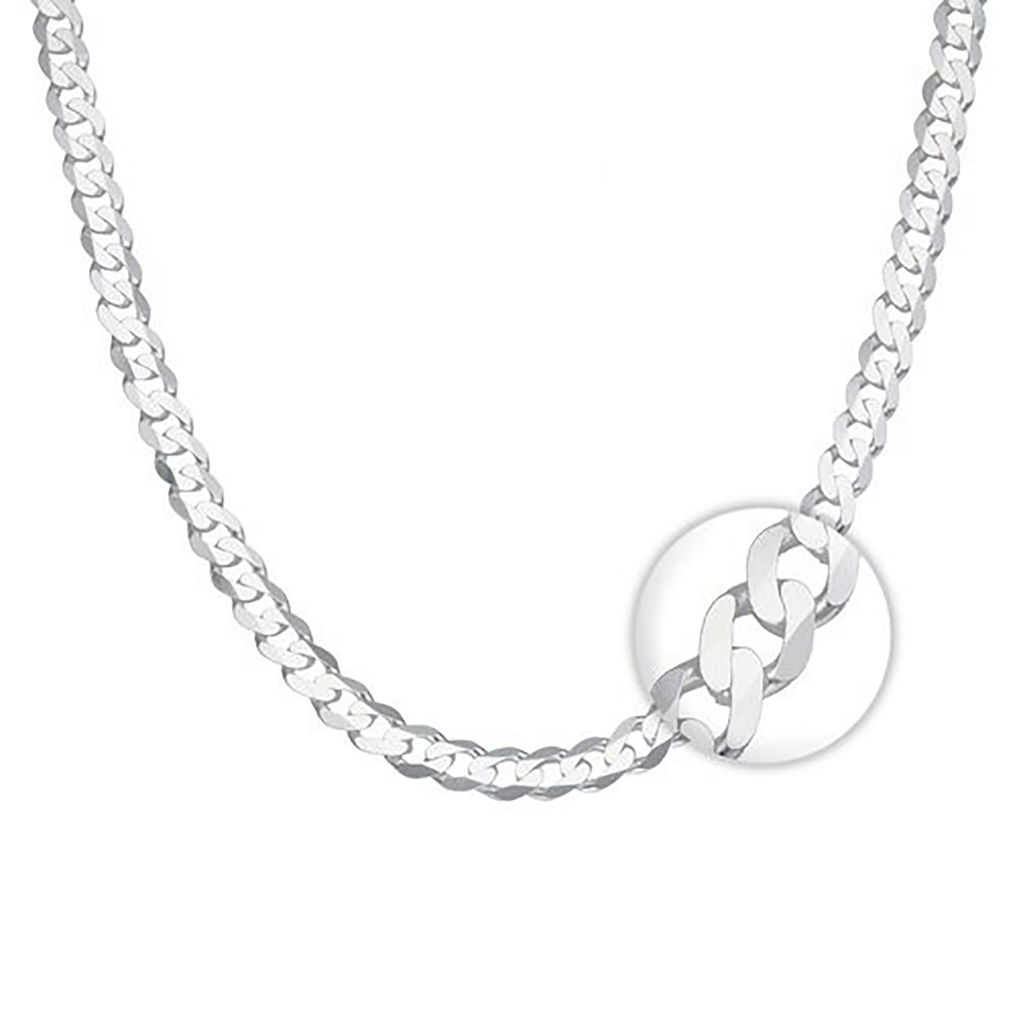 Cadena Grumet Plata Fina Ley 925 5mm 60cm Unisex Collar | Lider