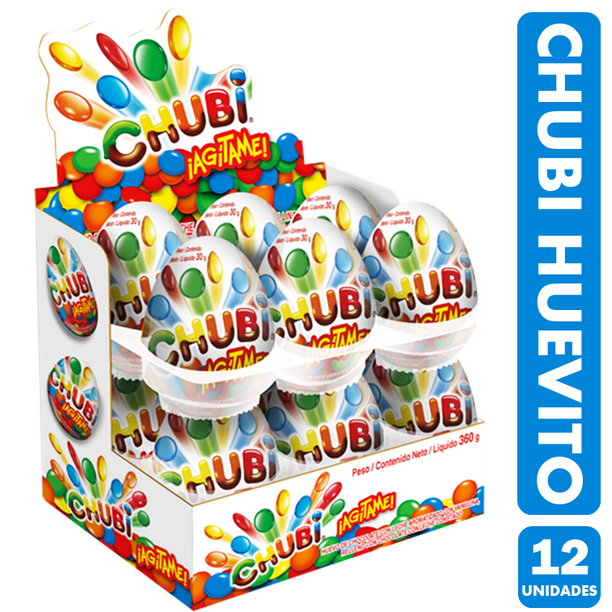 Huevo Grande De Chubi - Con Chubis Dentro (Caja Con 12 Un) | Lider