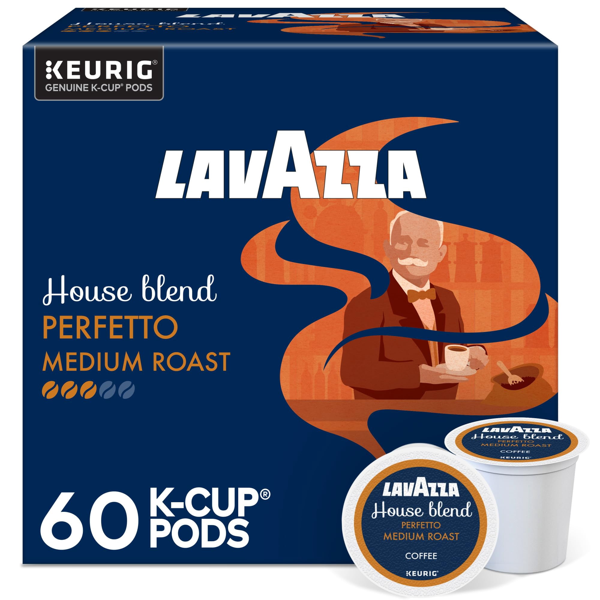 Cápsulas de Café Lavazza House Blend Perfetto Tostado Medio 60 K-Cups ...