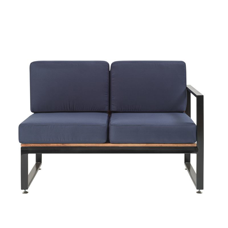 Sofá 2C Derecho Arrayan Nogal-Azul | Lider