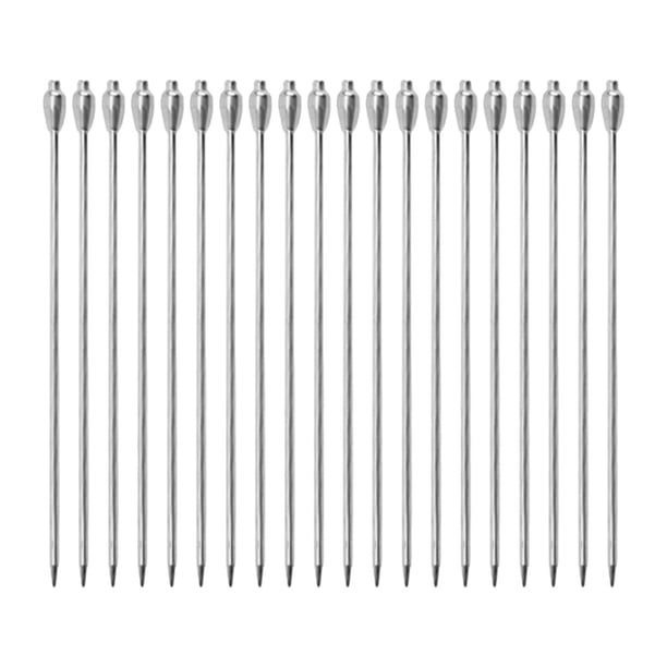 20 palillos de acero inoxidable para fruta, palillos de comida ...