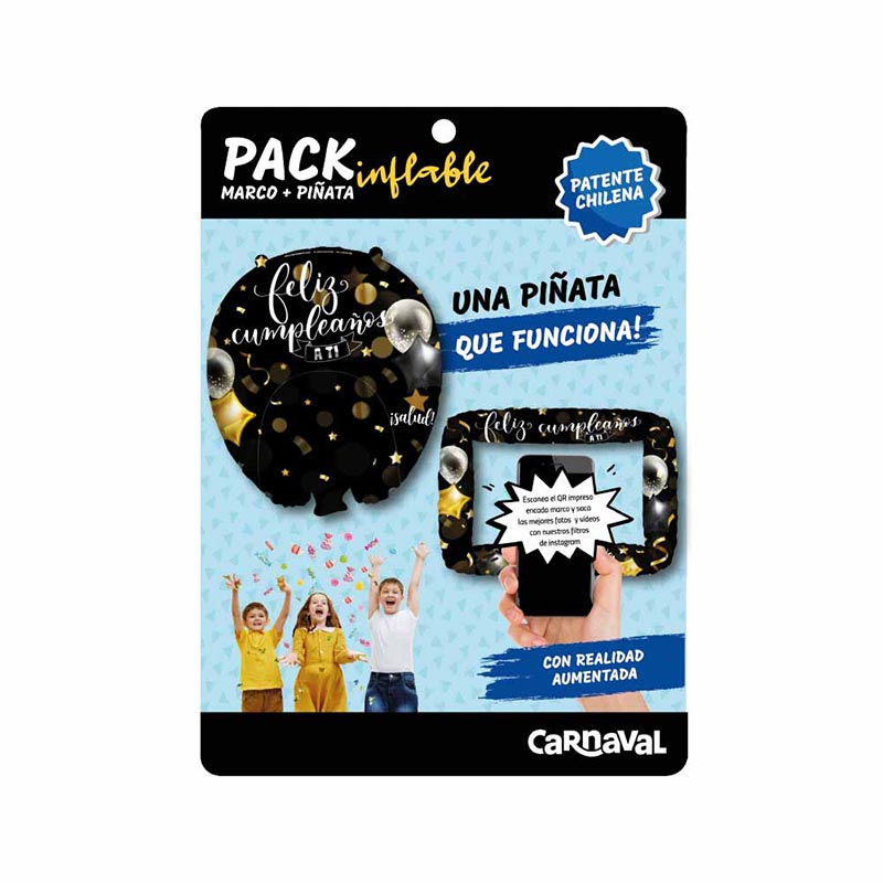 Pack Piñata y Marco Inflable Negro | Lider