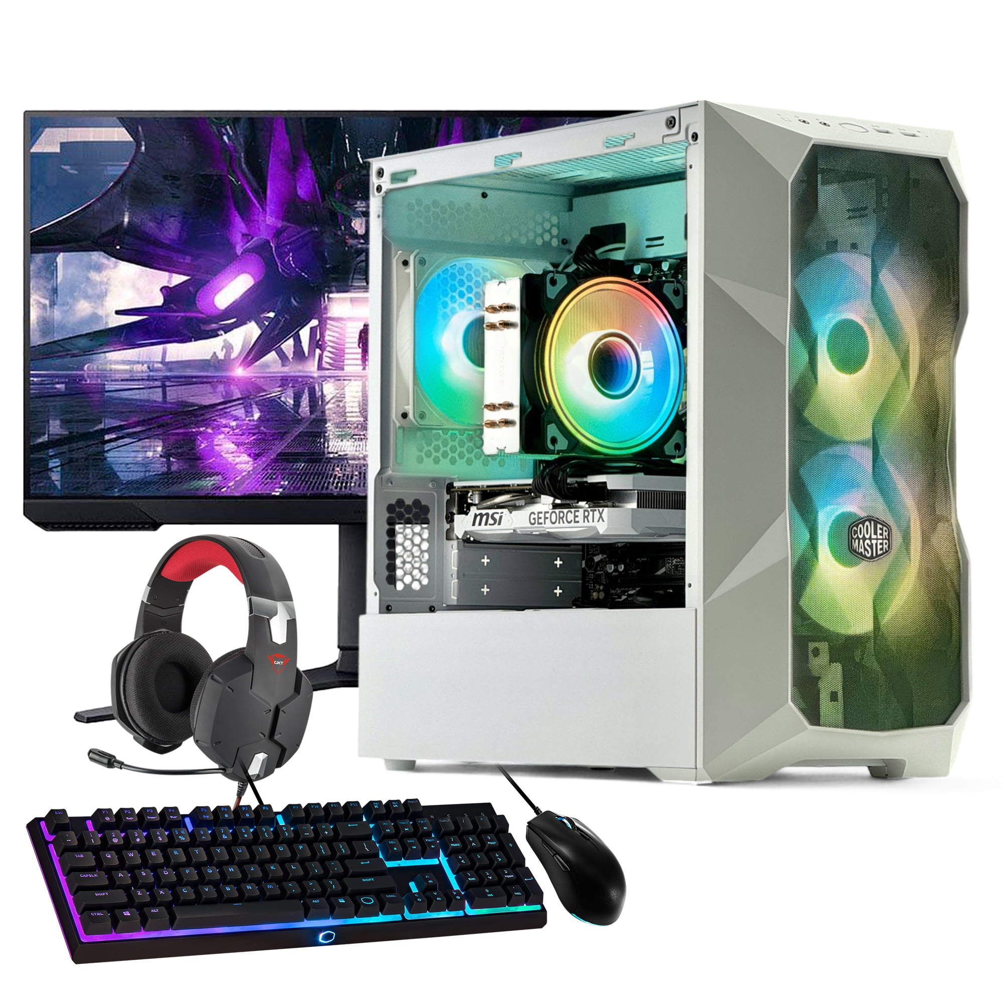 PC GAMER Blanco + MONITOR 24 + Perif: AMD RYZEN 7 5700 32Gb 1Tb RTX ...