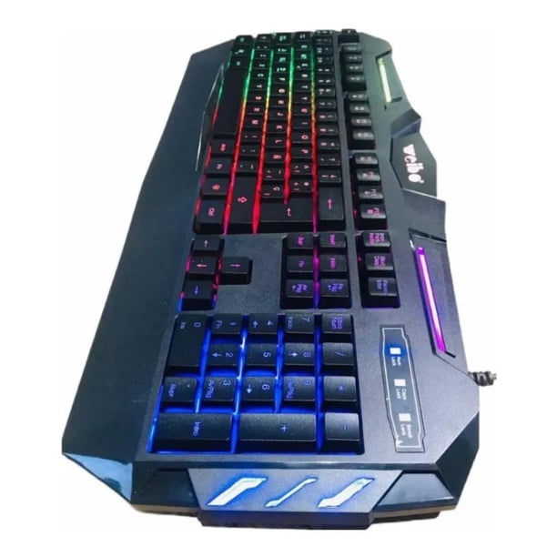 Kit Teclado Mecanico Y Mouse Dip 7 Botones Gamer Weibo Rgb | Lider