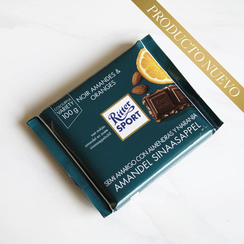 Chocolate semi amargo Almendra Naranja Ritter Sport 100 grs | Lider