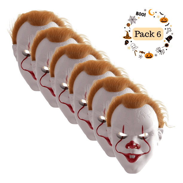 Pack 6 Máscaras Halloween Payaso It Pennywise Halloween 2025 | Lider