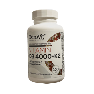 Vitamina D3 4000 Iu + K2 100 Mcg, 100 Tabs, Ostrovit
