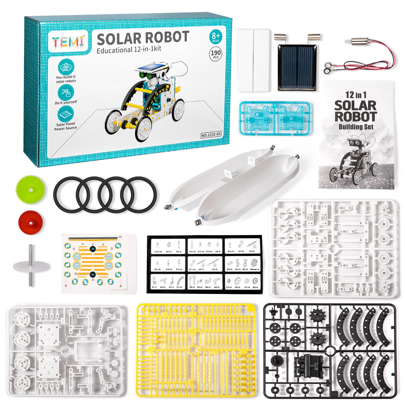 STEM Solar Robot Kit For Kids, 12-in-1 Educational STEM Science ...