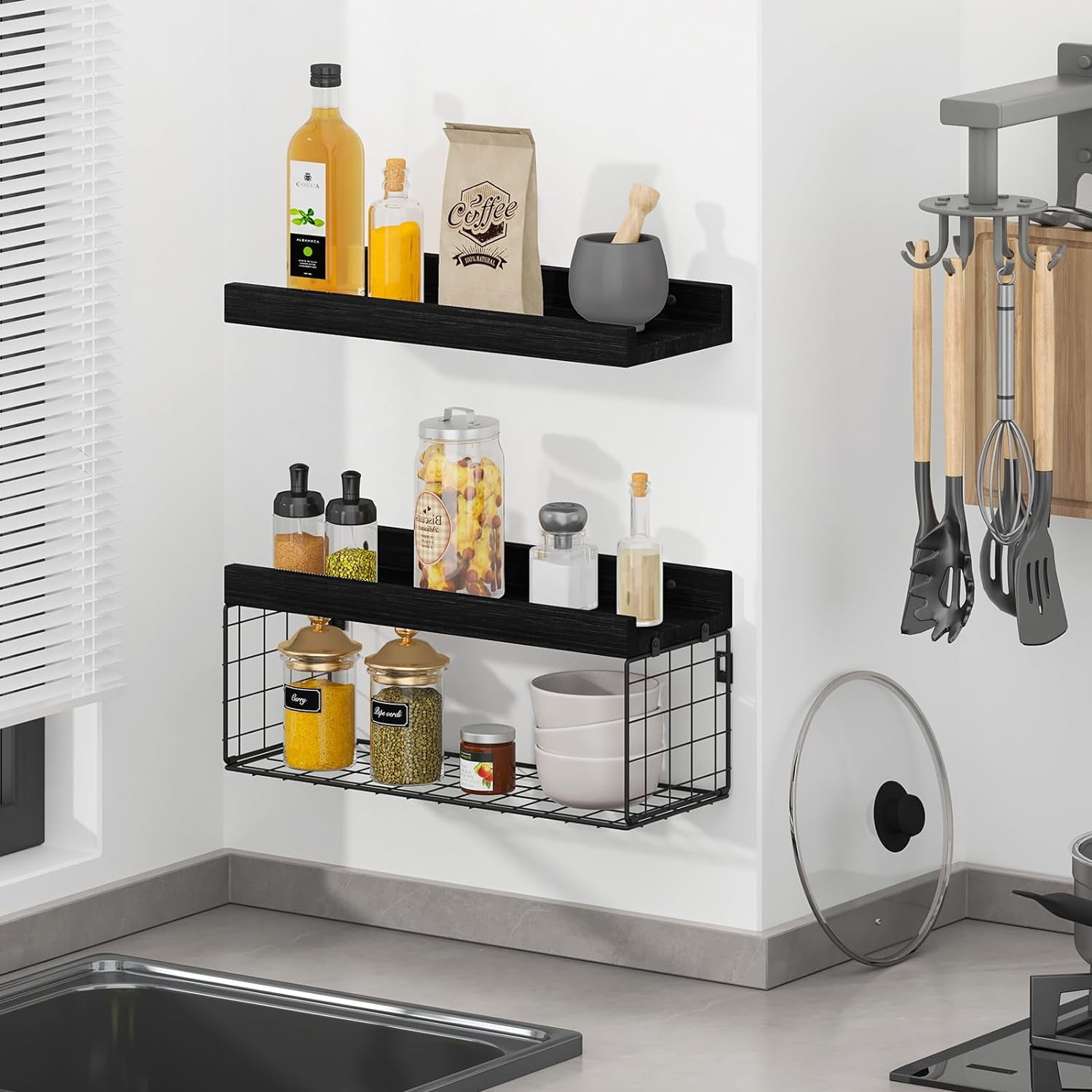 Repisa Flotantes De Madera Modernas X3 NANO370 | Lider