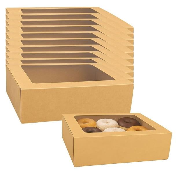 Set 50 Cajas Craft Con Ventana 25x20x7cm Desechable Carton | Lider