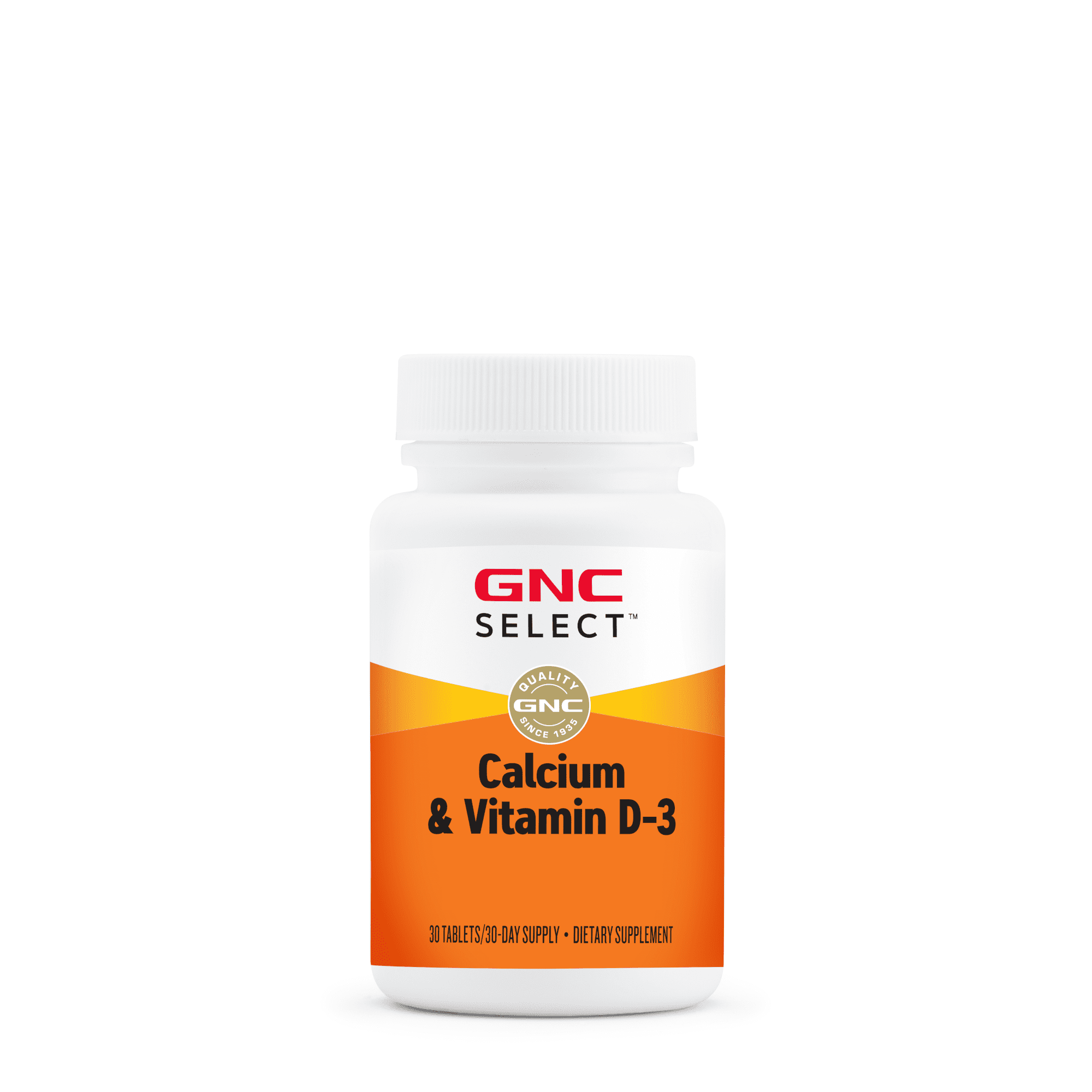 GNC SELECT CALCIO Y VITAMINA D-3, 30 COMPRIMIDOS | Lider