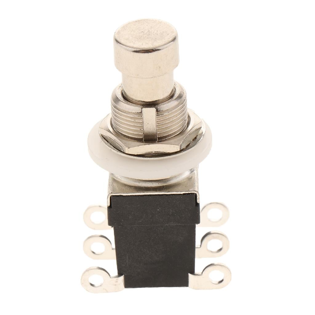 Interruptor De Pie Push Pin Pedal De Efectos De Guitarra Botón Eléctrico Negro 6 Pines 3PDT | Lider