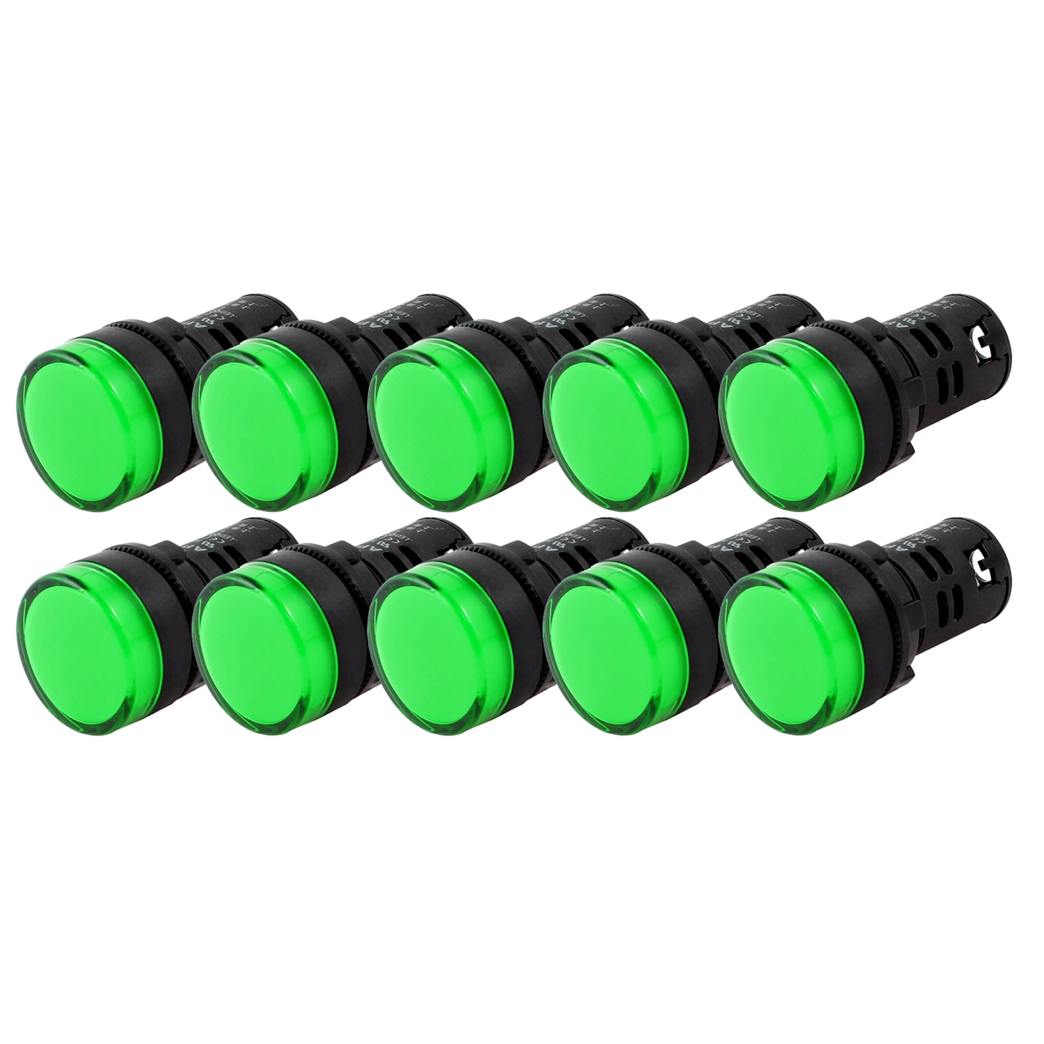 Luz Piloto Led Verde 22mm 220v Pack 10 Unidades | Lider
