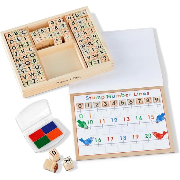 Set Sellos Madera Letras Números Melissa & Doug Deluxe | Lider