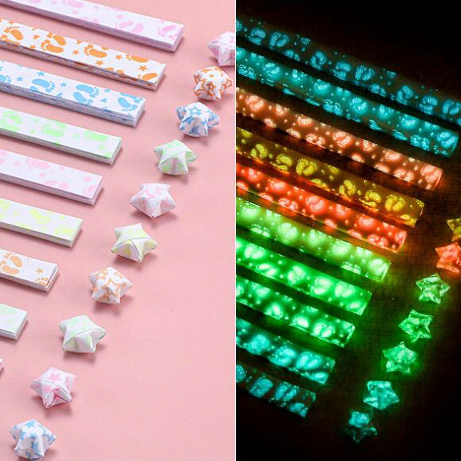 210 Sheets of Colorful, Glow-in-the-Dark Origami Stars - Perfect for ...